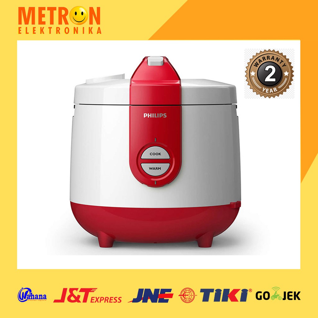 Jual PHILIPS HD 3119/32 / PENANAK NASI 2 LITER MERAH / RICE COM 2 LITRE ...