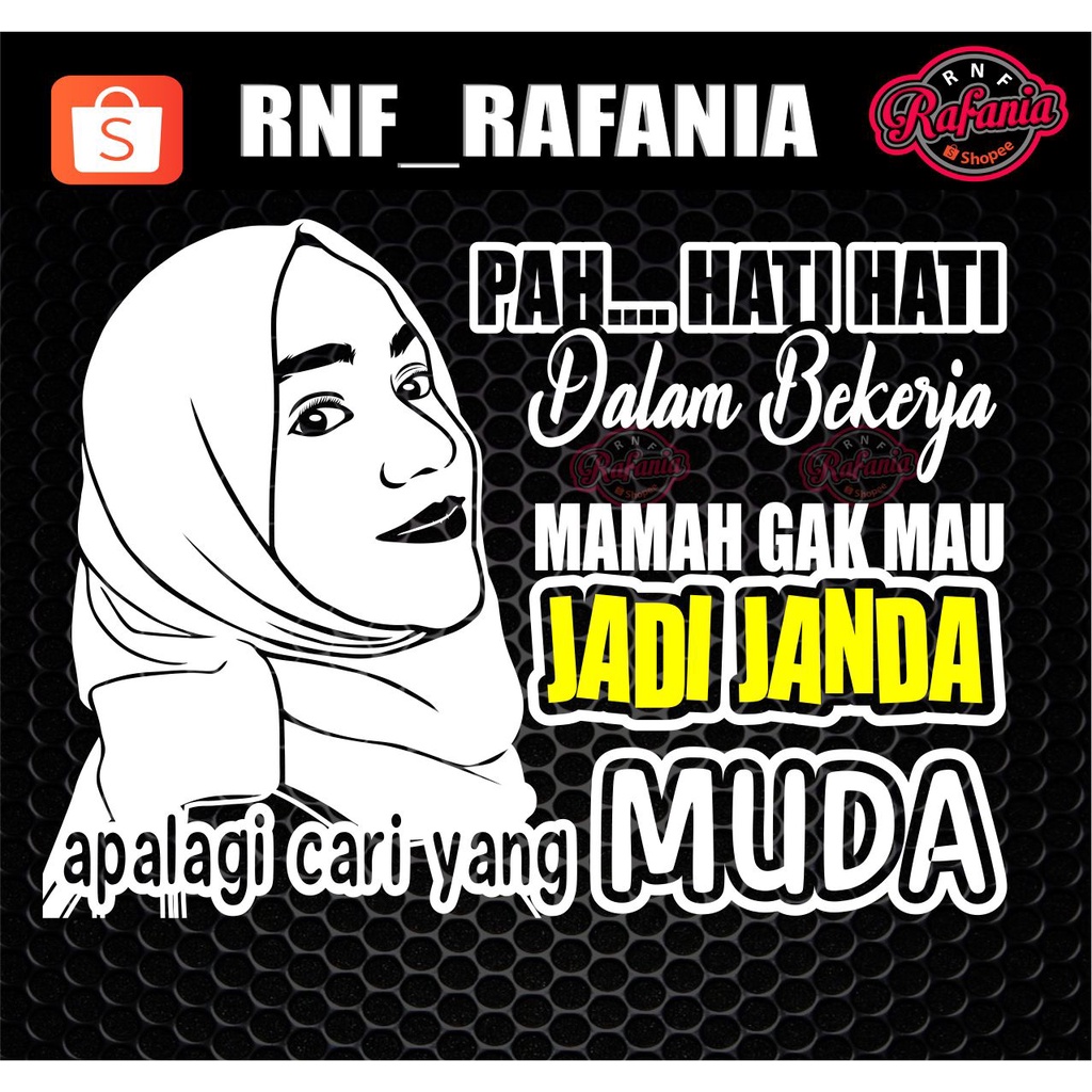 Jual STICKER KACA PINTU MOBIL TRUCK/PICK UP/L300 PAH HATI HATI DALAM ...