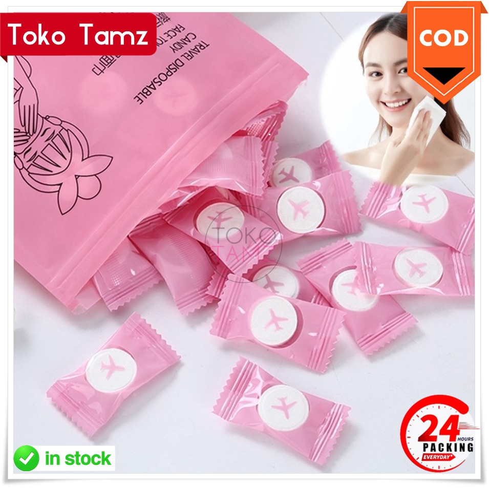 Jual COD MAKASSAR Candy Compressed Towel Travel Disposable Handuk ...