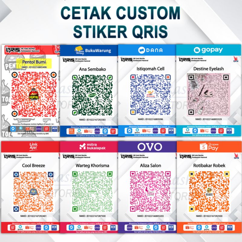 Jual CETAK/PRINT STIKER QRIS CUSTOM DESIGN (BISA REQUEST) | Shopee ...
