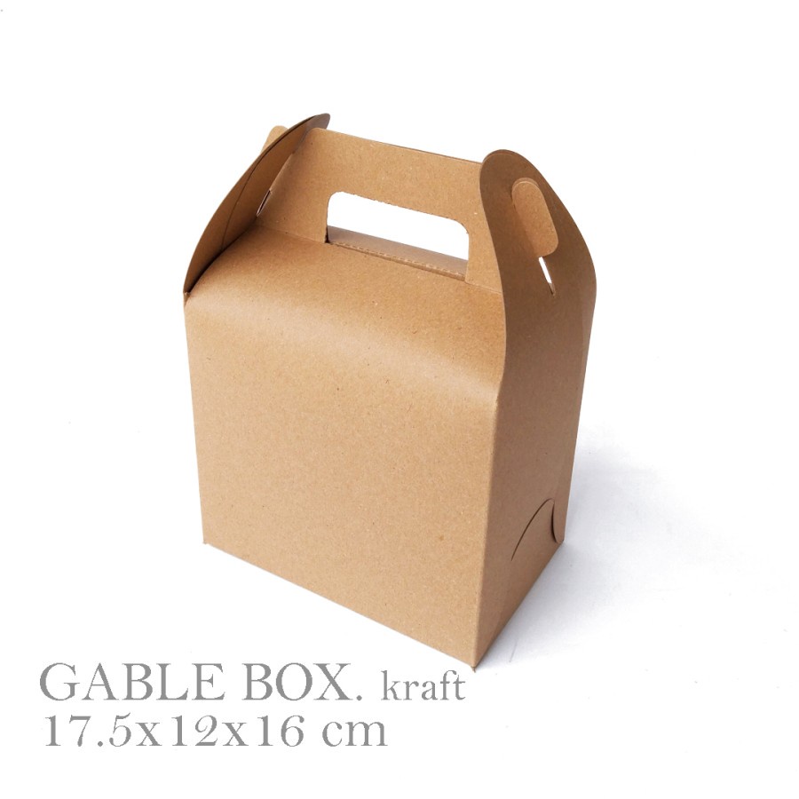 Jual Gable Box Cokelat Polos Box Packaging Hampers Dus Tenteng Kemasan ...