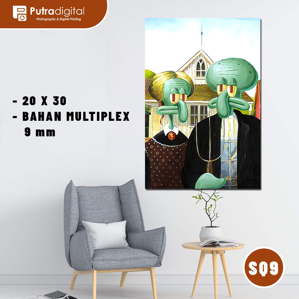Jual Poster Hiasan Dinding Lukisan Repro Mahakarya Squidward Sepongebob ...