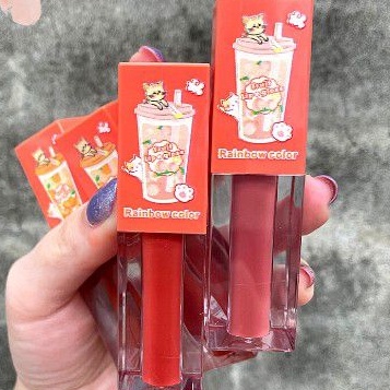 Jual [COLOR BOBA CAT] Lipgloss Rainbow Color Boba Cat Fruit | Shopee ...
