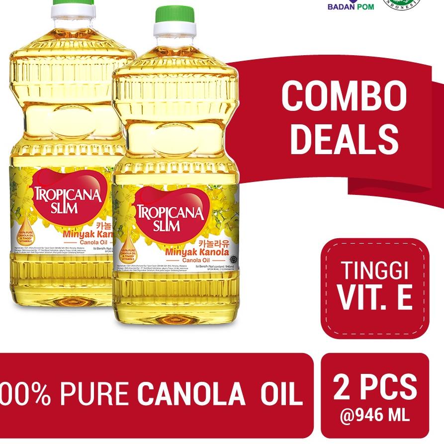 Jual Baru - Twin Pack - Tropicana Slim Minyak Kanola 946ml - 100% Pure Canola Oil !! | Shopee ...