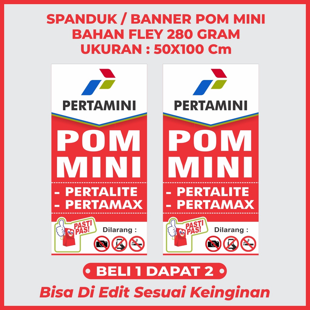 Jual CETAK BANNER POM MINI, BANNER POM MINI UKURAN 50X100 CM BANNER ...