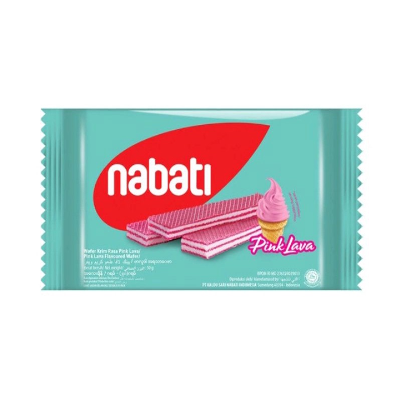 Jual Nabati Wafer Pink Lava 46gr | Shopee Indonesia