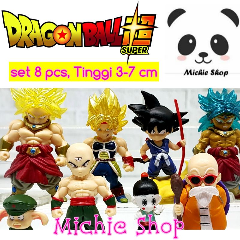 Jual Figure Mini Dragon Ball (set 8) Toppers kue Cake Son Goku Broly ...