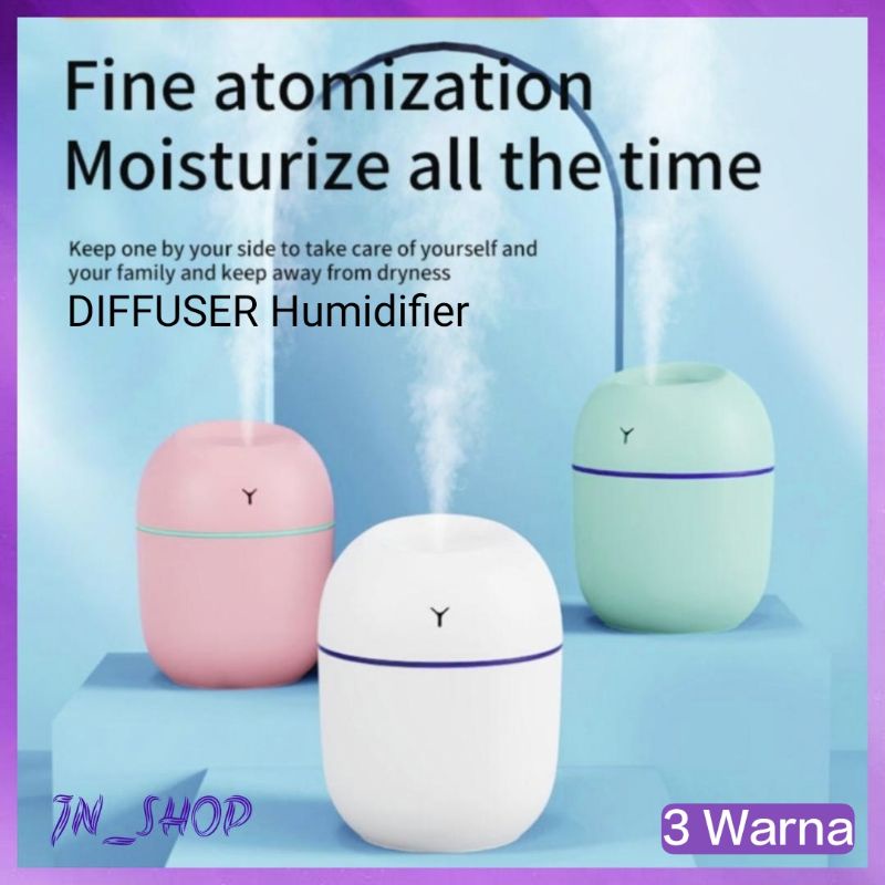 Jual Humidifier Udara Diffuser USB Air Purifier Alat Pelembab Udara ...