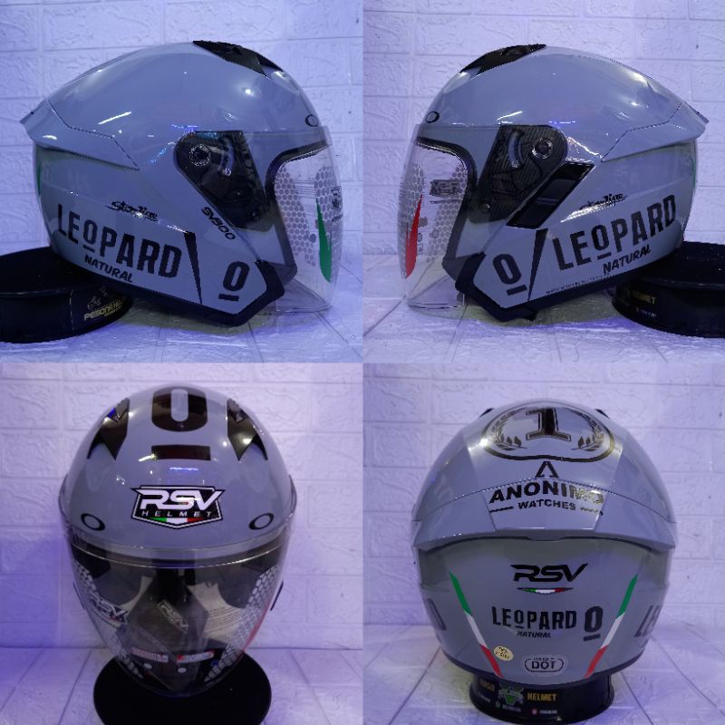 Jual HELM RSV SV300 MODERN GREY DOUBLE VISOR PAKET GANTENG | Shopee ...