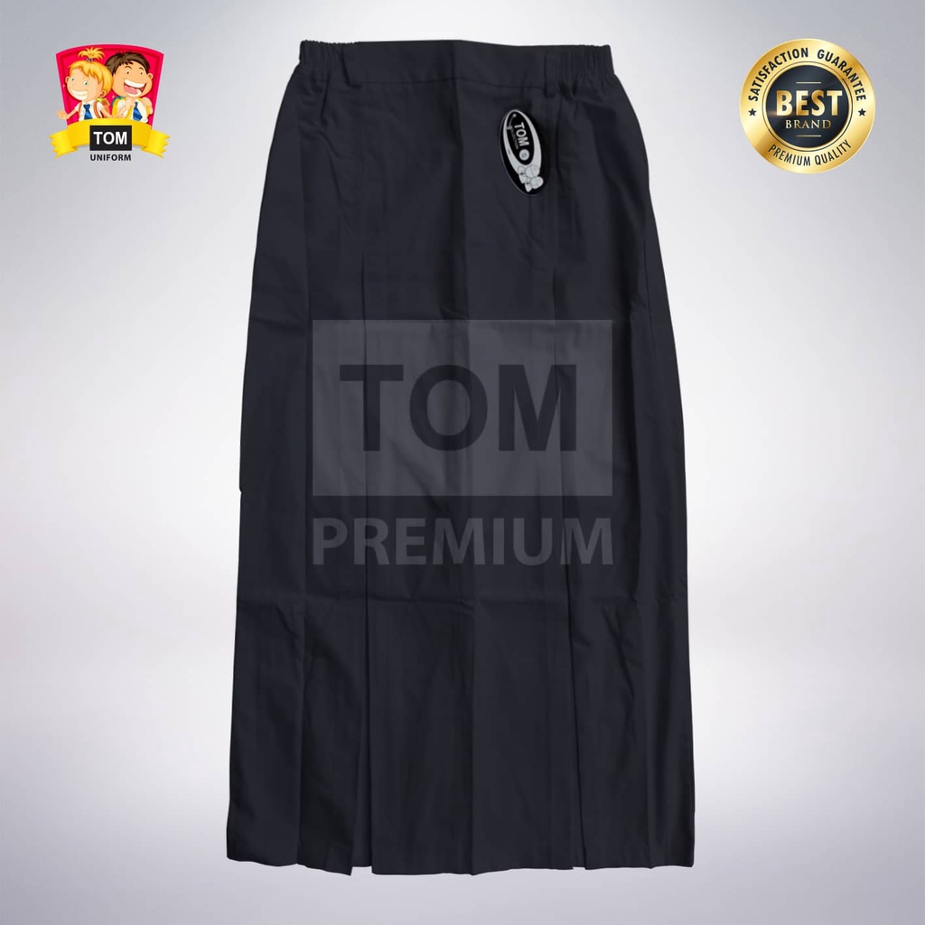 Jual Seragam TOM - Rok SMP Span (L2) Panjang Hitam | Shopee Indonesia
