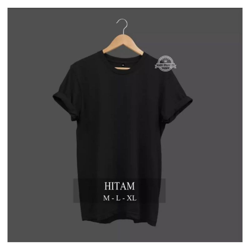 Jual Kaos polos premium hitam | Shopee Indonesia