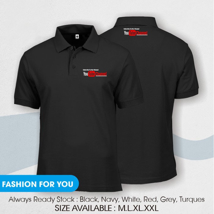 Jual polo shirt youtube channel / kaos kerah youtube chanel | Shopee ...