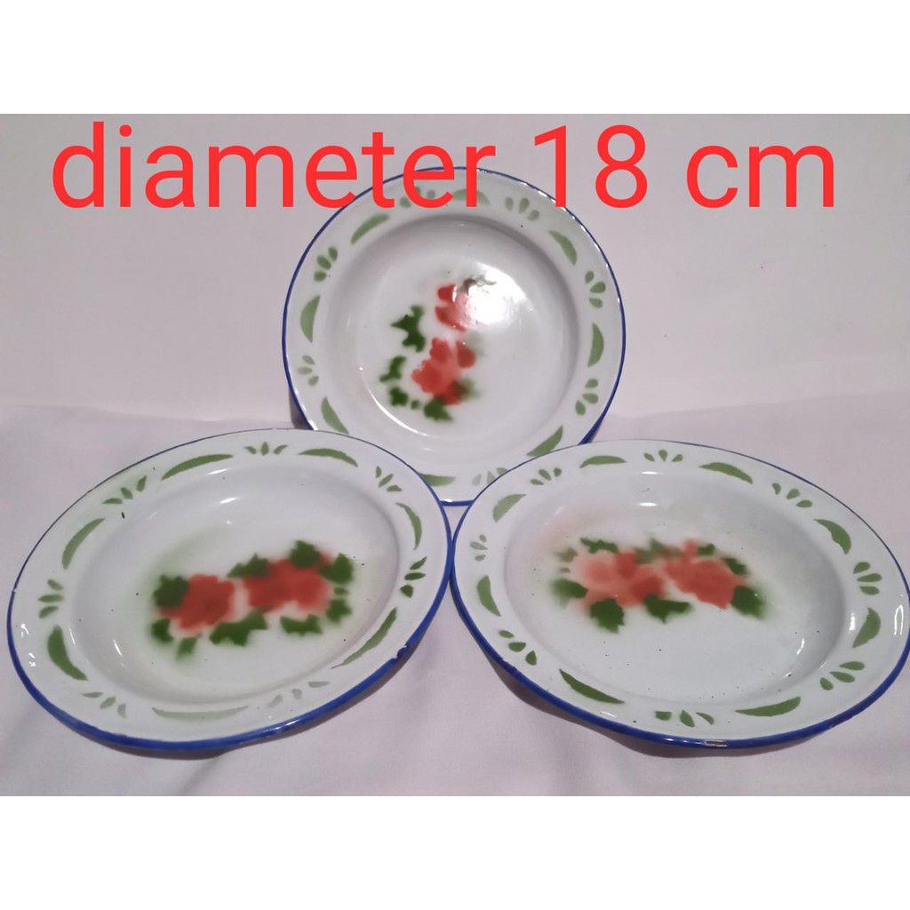 Jual PIRING ENAMEL 18 CM PIRING SENG/PIRING JADUL/PIRING ANTI PECAH ...