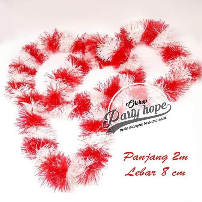 Jual slinger merah putih / hiasan dirgahayu ri / slinger dekorasi HUT ...