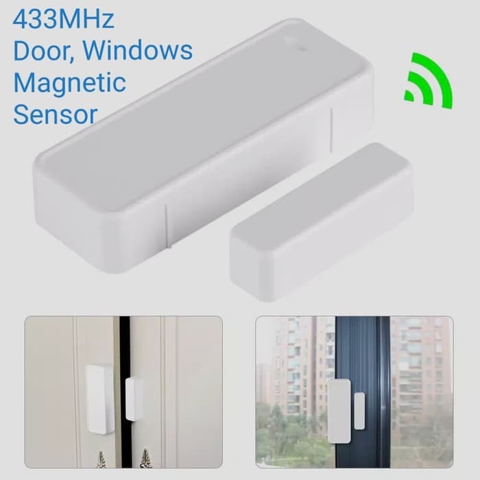 Jual 433MHz Transmitter Door Windows Smart Home Magnetic Sensor ...