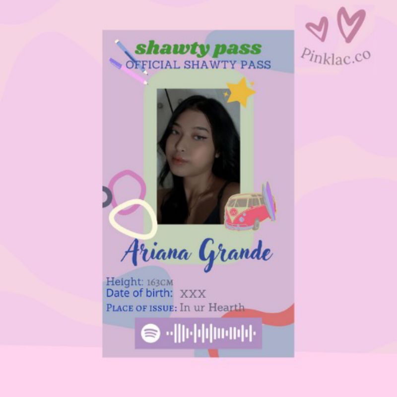 Jual SHAWTY PASS ID CARD by pinklac.co | Shopee Indonesia