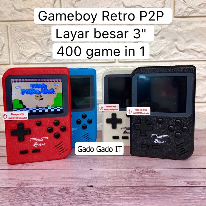 Jual GameBoy Retro PSP Anak-anak P2P Game Boy 300 Game in 1 Layar besar ...