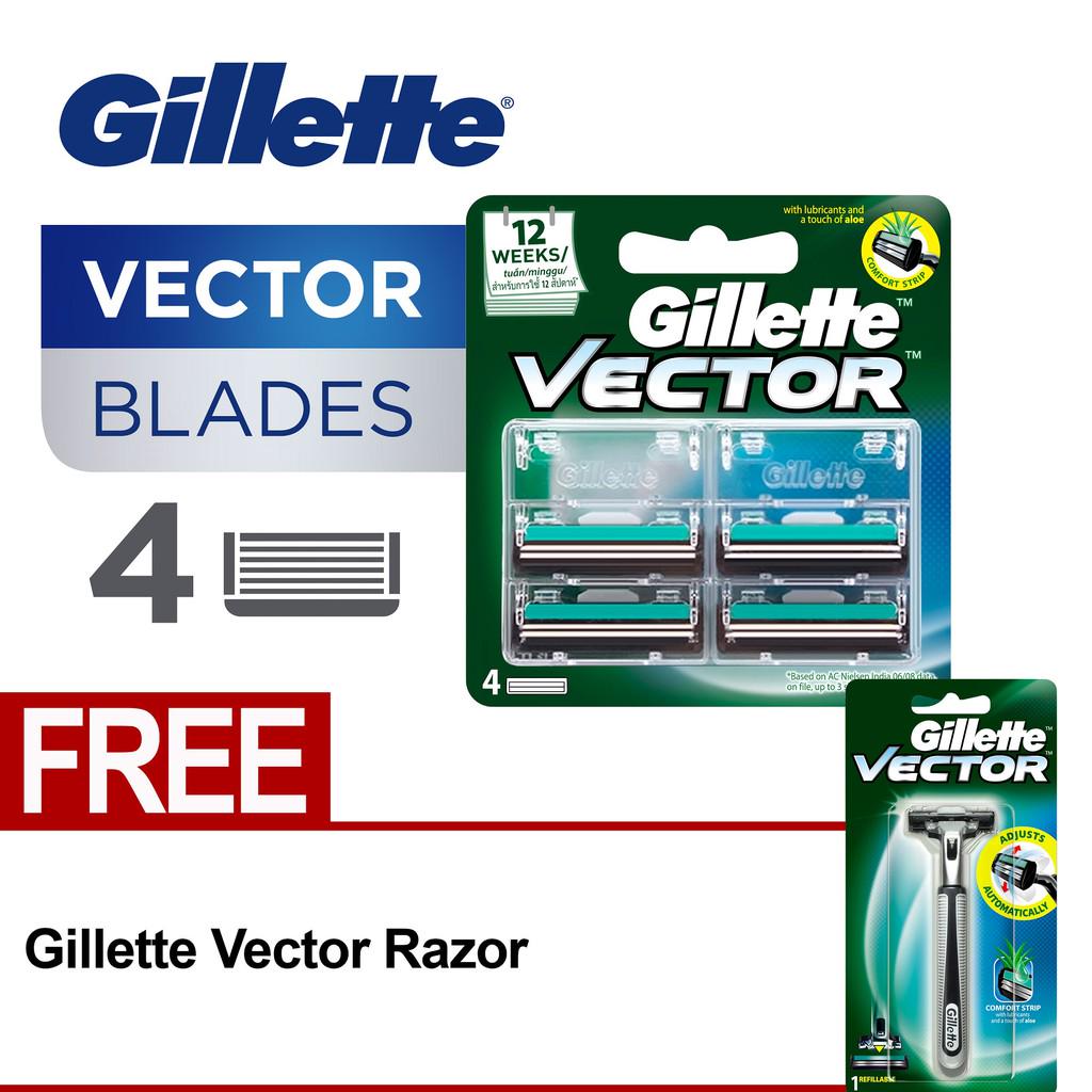 Jual Gillette Alat Cukur Vector Refill Isi 4 pcs | Shopee Indonesia