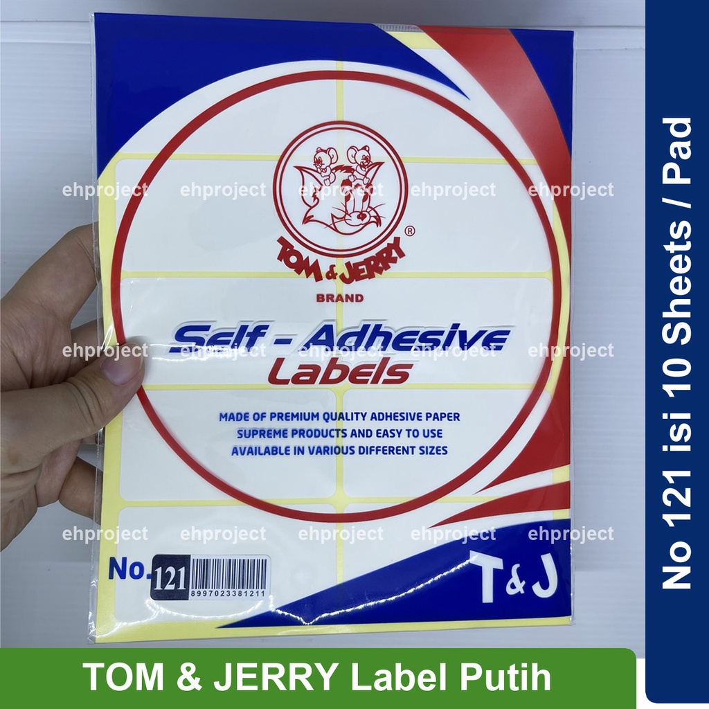 Jual TOM & JERRY Label Putih Paper Sticker Tom n Jerry Label Sticker ...