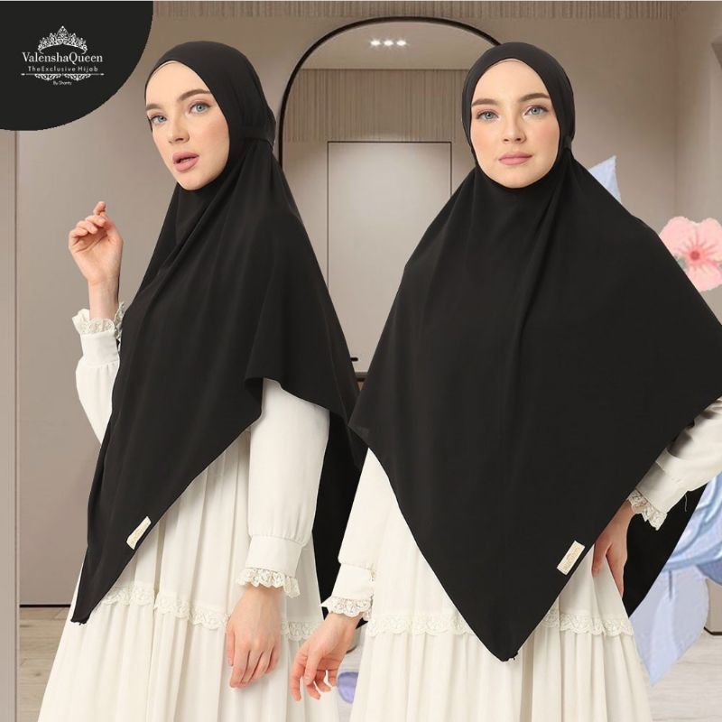 Jual KHIMAR VANIA SIZE L ORI VALENSHA QUEEN HIJAB BERGO TALI JUMBO NON PED BAHAN JERSEY BY IKKA ...