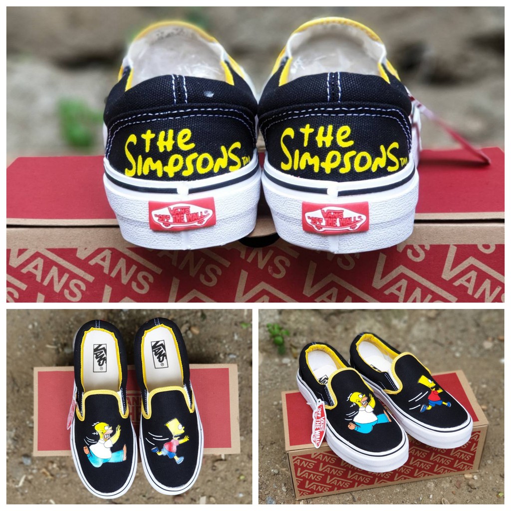Jual PREMIUM SEPATU VANS DEWASA SLOP GAMBAR THE SIMPSONS HITAM | Shopee ...