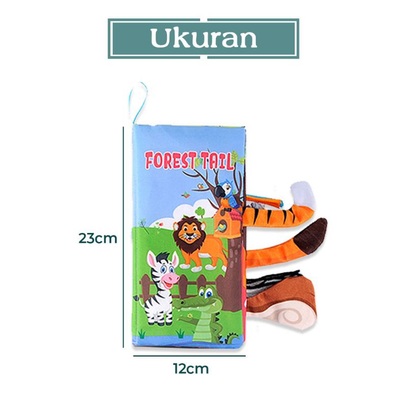 Jual buku kain 3d ekor hewan animal tail book baby 3d | Shopee Indonesia