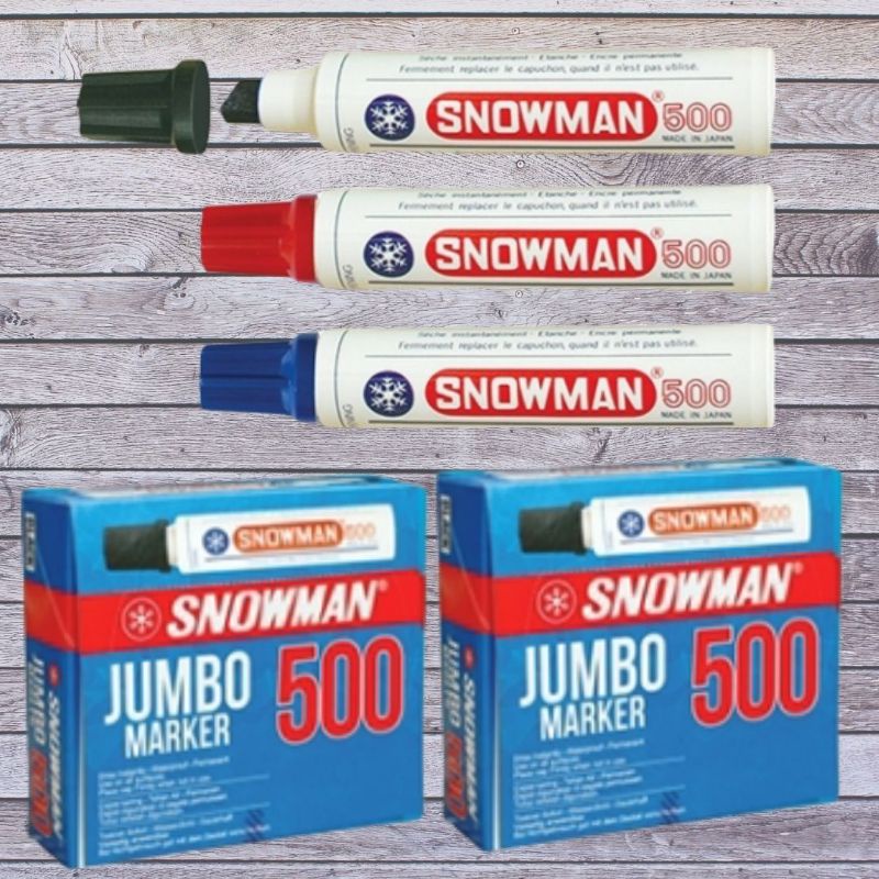 Jual Spidol Snowman Jumbo Marker 500 Spidol Snowman Permanen Marker | Shopee Indonesia