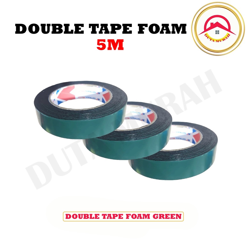Jual Tape Double Foam 1" Inch x 5m Double Tape kaca Double Side Foam ...