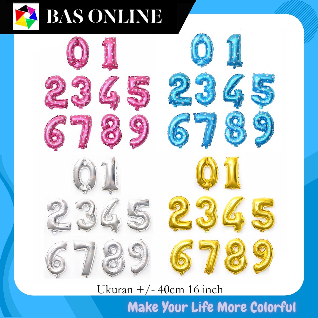 Jual Balon Angka Foil untuk Pesta dan Ulang tahun | Shopee Indonesia