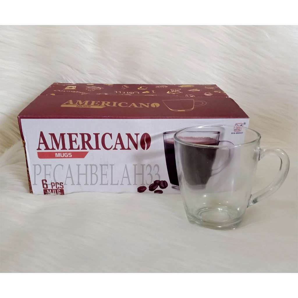 Jual GELAS SET AMERICANO/GELAS COFFEE/GELAS SET 6 PCS | Shopee Indonesia