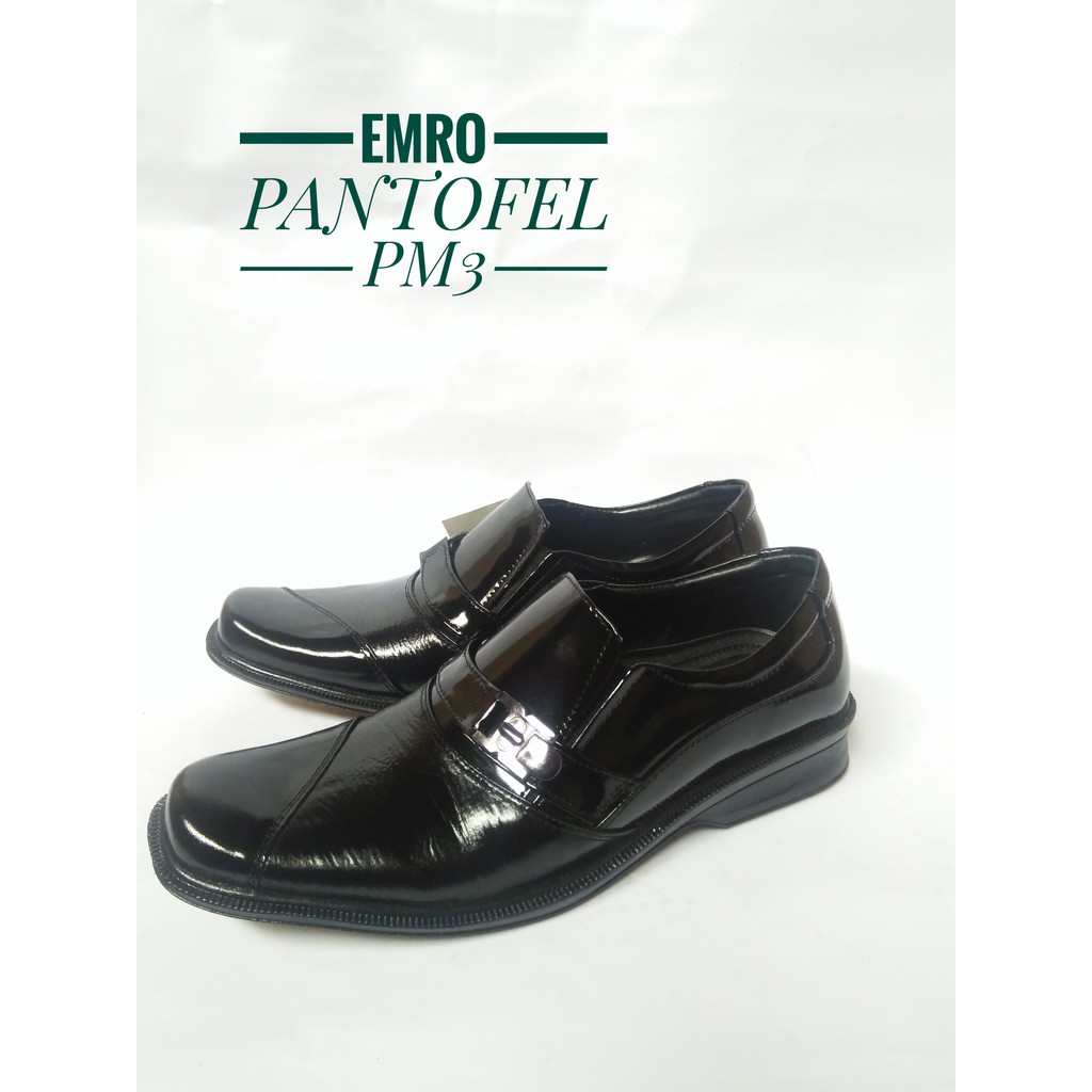 Jual Sepatu Pesta Pantofel Kulit Asli EMRO PM03 | Shopee Indonesia