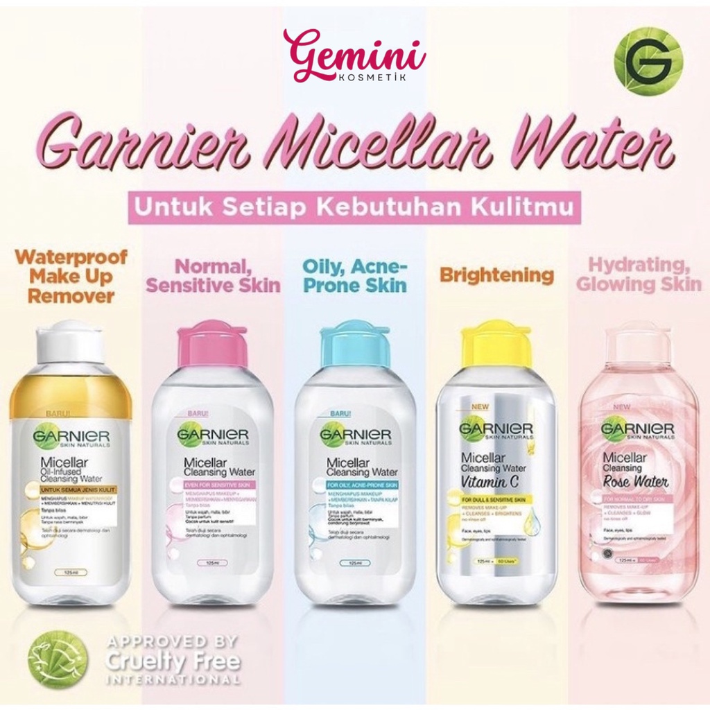 Jual Garnier Micellar Cleansing Water | Garnier Micelar Water Blue Pink ...