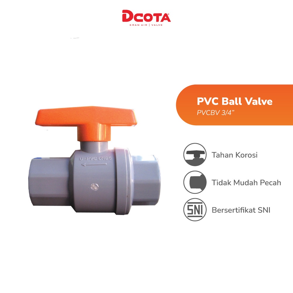 Jual Dcota PVC Ball Valve 3/4" | Shopee Indonesia