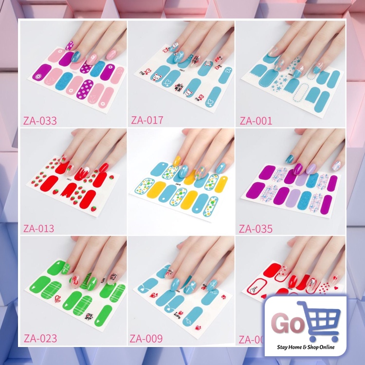 Jual Go - 664 (14Pcs) Stiker Kuku Cute / Nail Sticker / Stiker Kuku ...