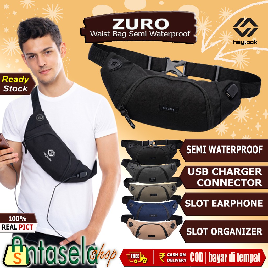 Jual Tas Selempang Pria Keren Slempang Distro Waist Bag Cowok Sporty ...