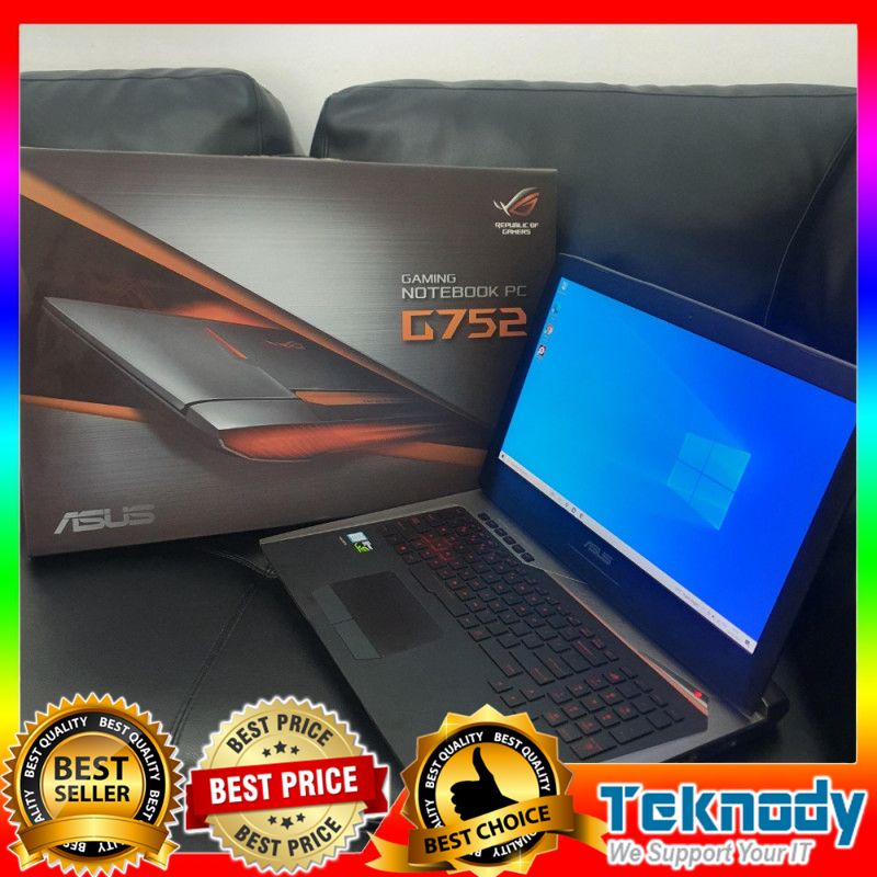 Jual Laptop Gaming Asus ROG G752VSK i7 7700 GTX1070 4K G Sync Display ...