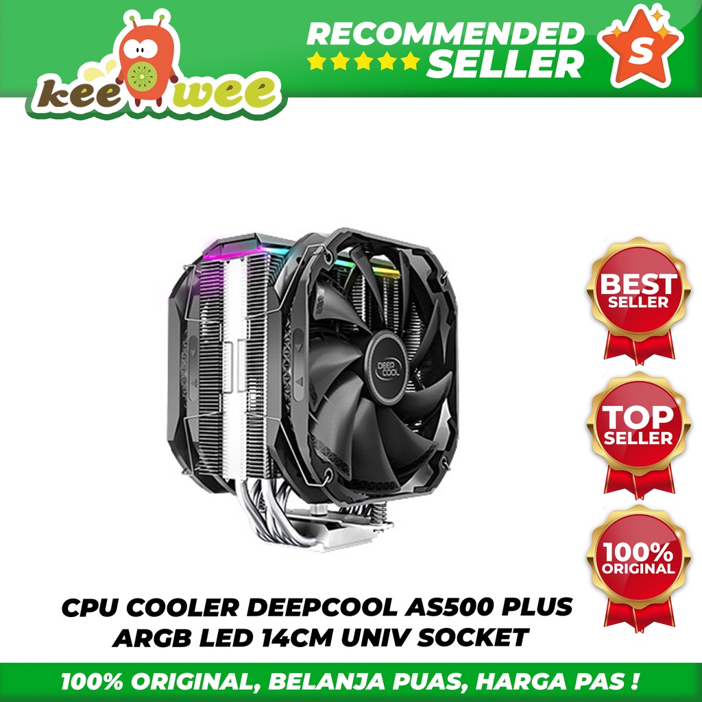 Jual CPU COOLER DEEPCOOL AS500 PLUS ARGB LED 14CM UNIV SOCKET | Shopee Indonesia