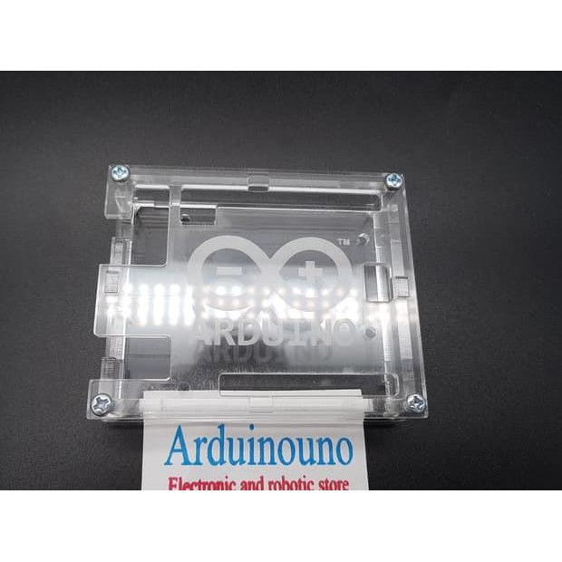 Jual Transparent Box Case acrylic case Arduino UNO with logo good ...