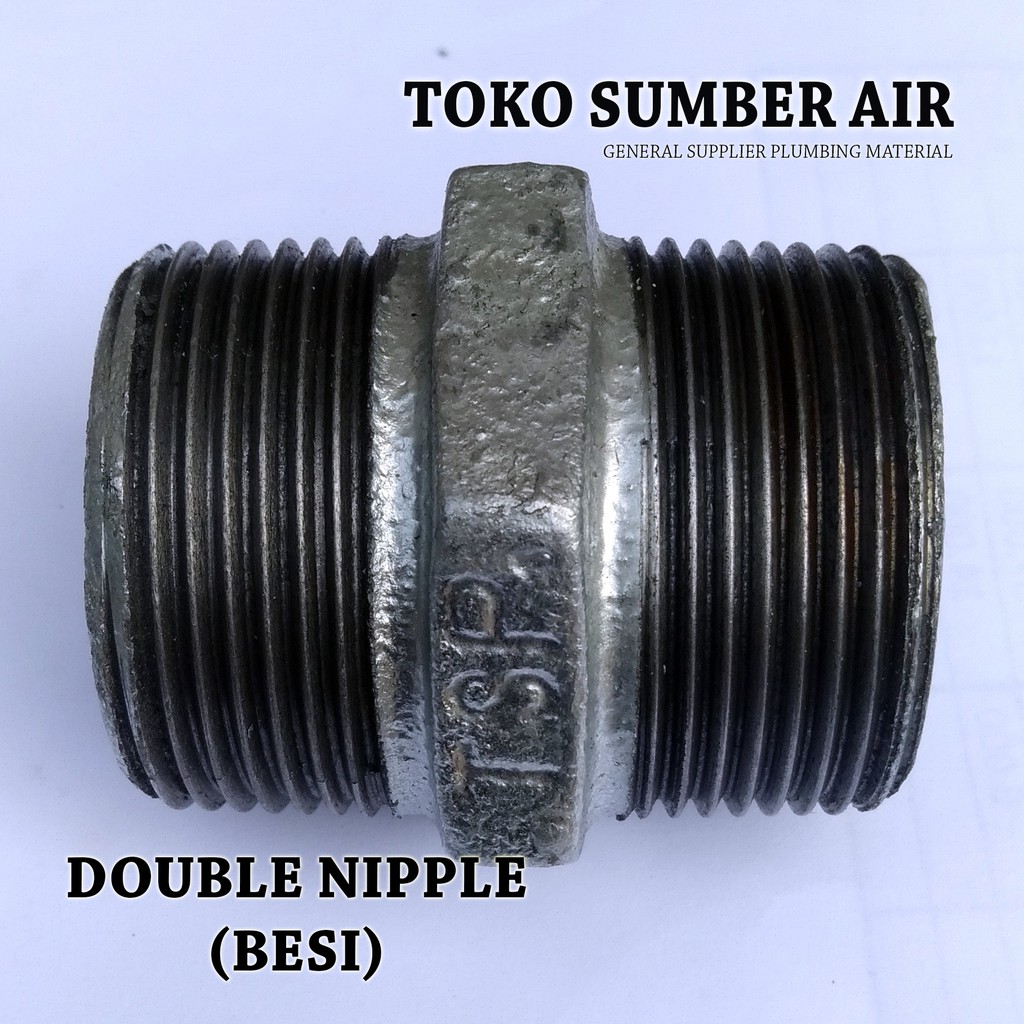 Jual DOUBLE NIPPLE GALVANIS 1" INCHI - DOBEL NEPEL BESI | Shopee Indonesia