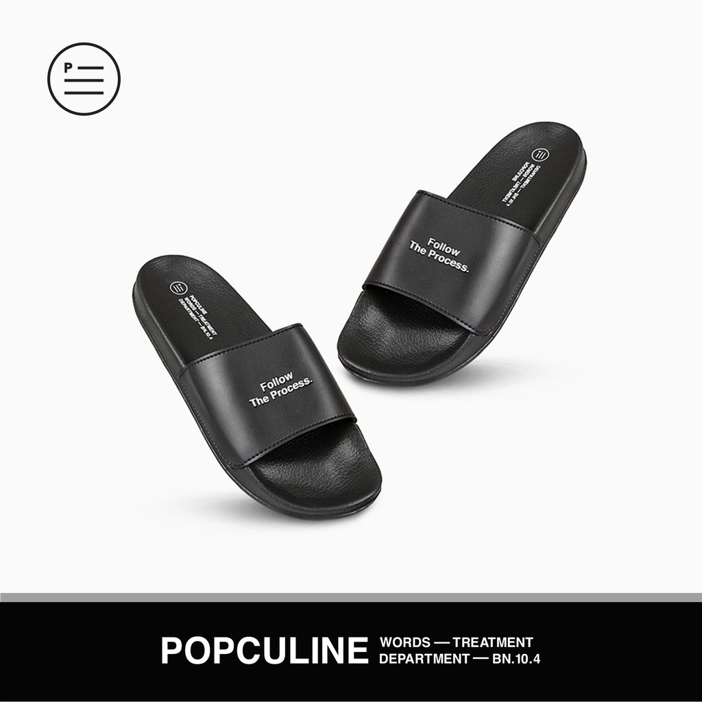 Jual Popculine - Sendal Slipper Follow The Process | Shopee Indonesia
