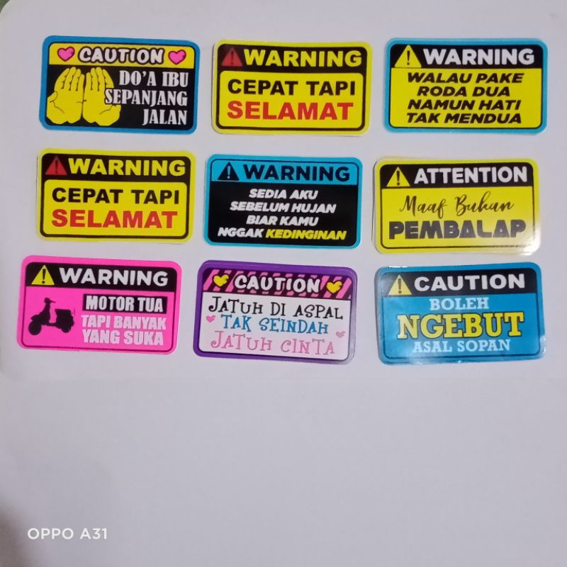 Jual sticker warning, sticker kata-kata lucu, sticker do'a ibu. | Shopee Indonesia