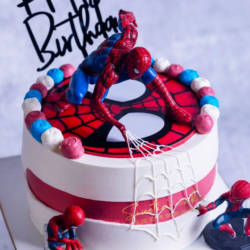 Jual Cake Topper Spiderman Besar Kualitas Premium Cake Topper Figure ...