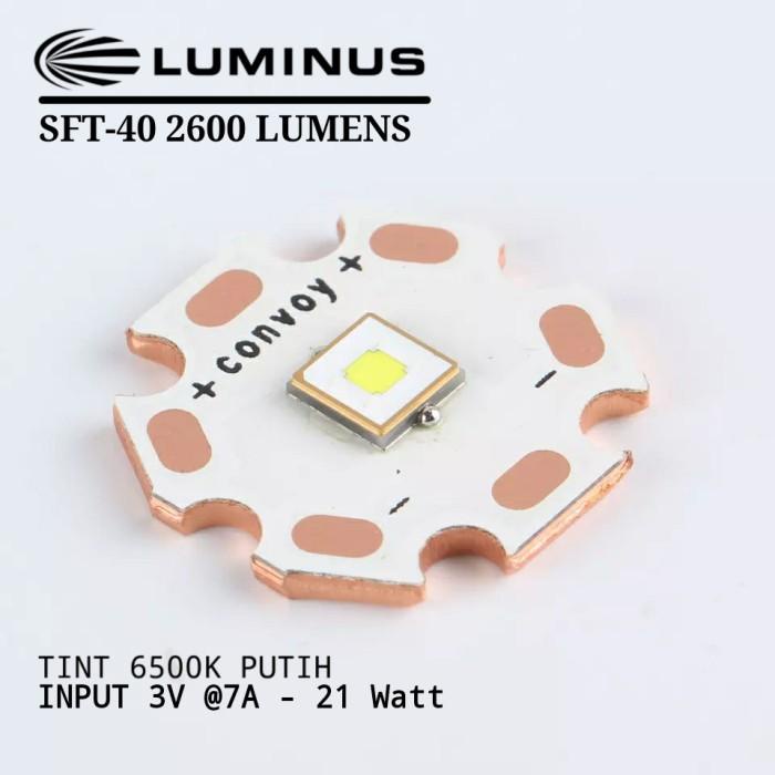 Jual LUMINUS SFT40 PUTIH 20MM TEMBAGA SFT-40 LED EMITTER WHITE DTP ...