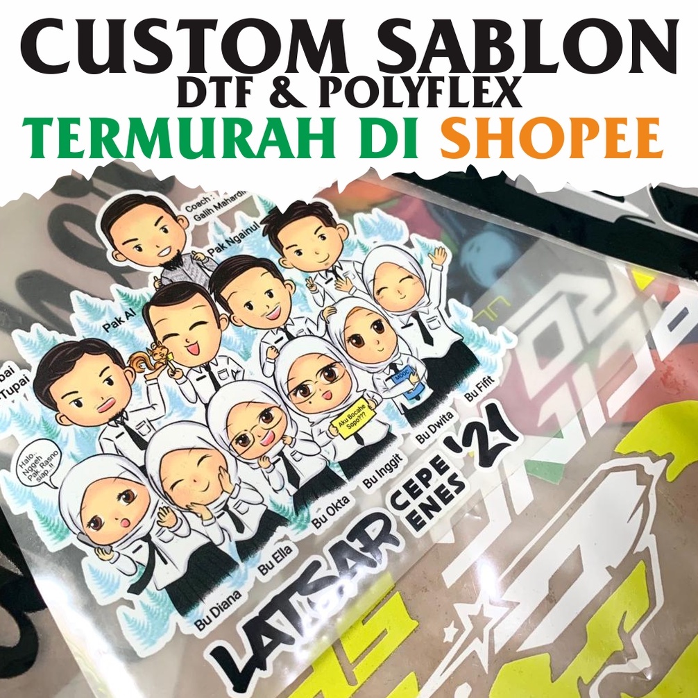 Jual Sablon Gambar / Sablon Foto Custom Satuan / Sablon DTF / Sablon ...