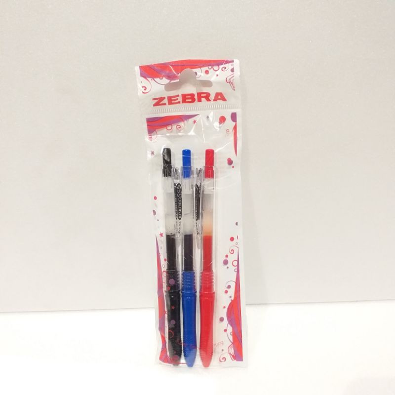 Jual ZEBRA KOKORO GEL PEN RETRACTABLE 0.5mm SET 3 MIX | Shopee Indonesia