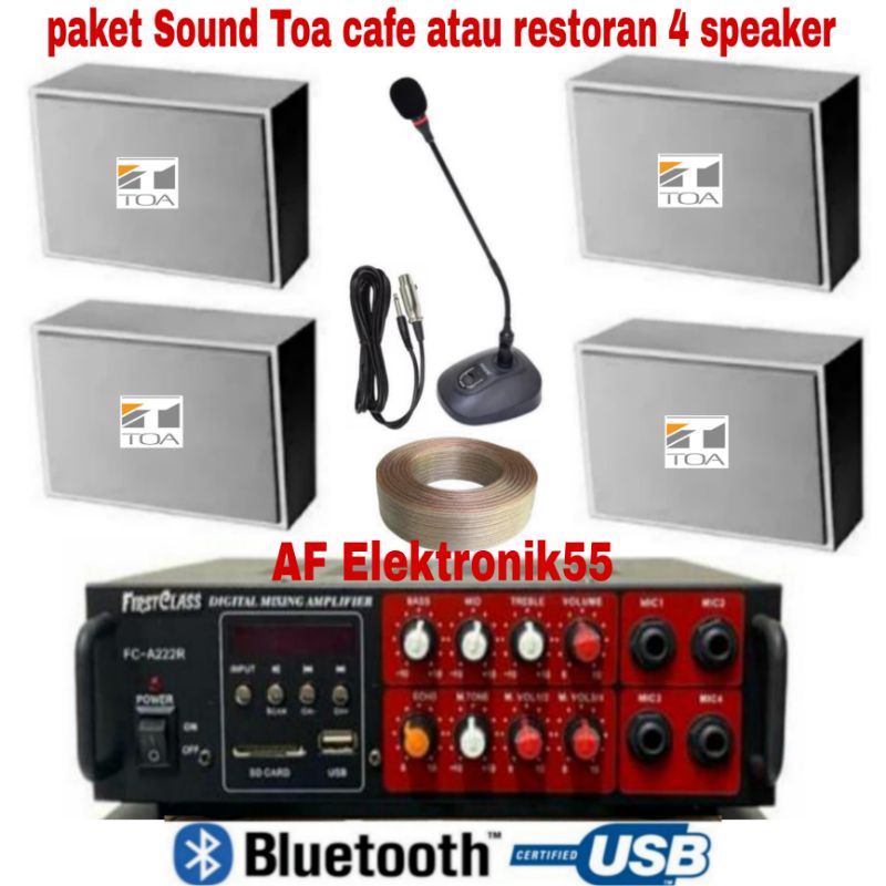Jual paket Sound System Toa Indoor ( 4 speaker ) | Shopee Indonesia