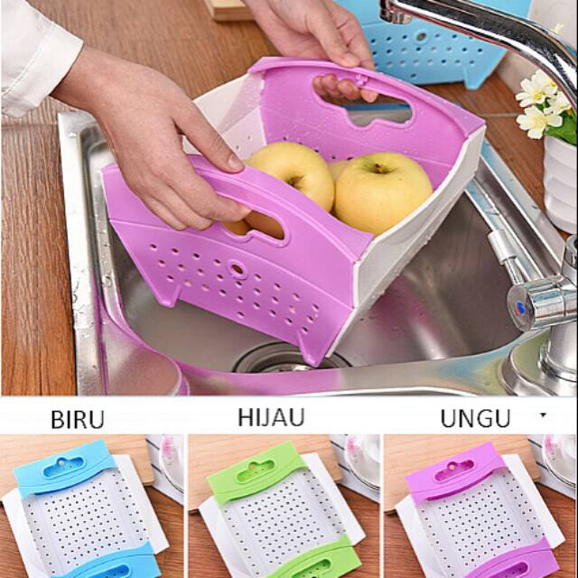 Jual TEMPAT CUCI SAYUR LIPAT / WADAH LIPAT CUCI SAYUR KERANJANG LIPAT ...