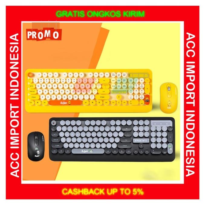 Jual Keyboard Gaming Mouse Gaming Cute Candy Macaron Anak Lucu Wireless ...