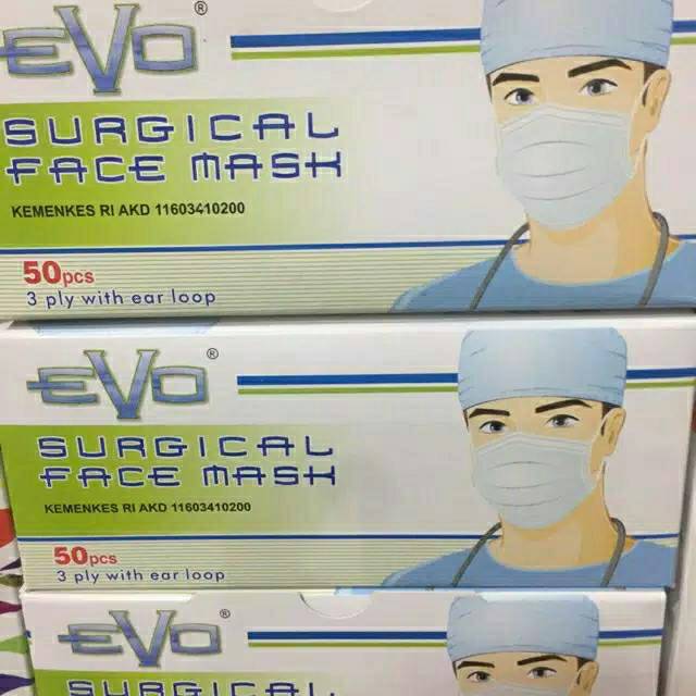 Jual Masker evo surgical mask 3 ply earloop | Shopee Indonesia