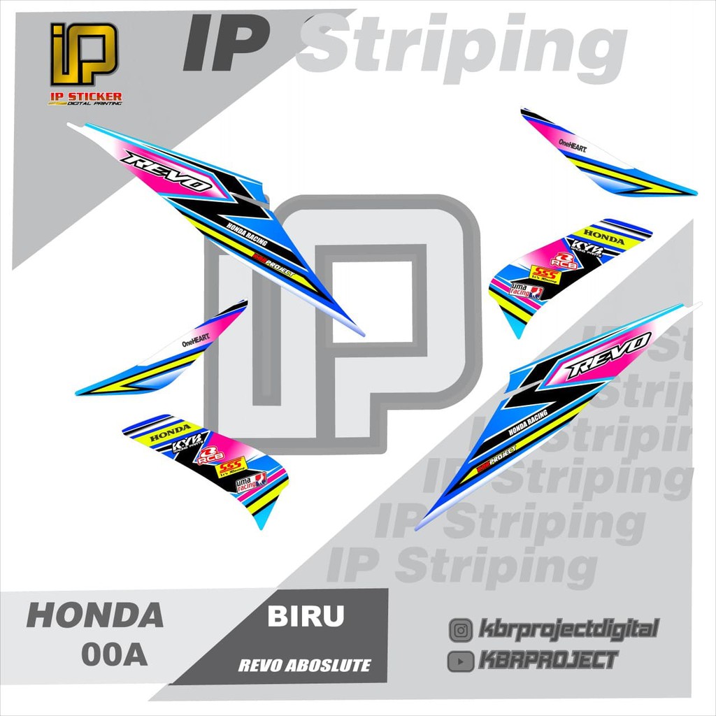 Jual (cod) stiker motor –striping revo absolute - motor honda- motor ...